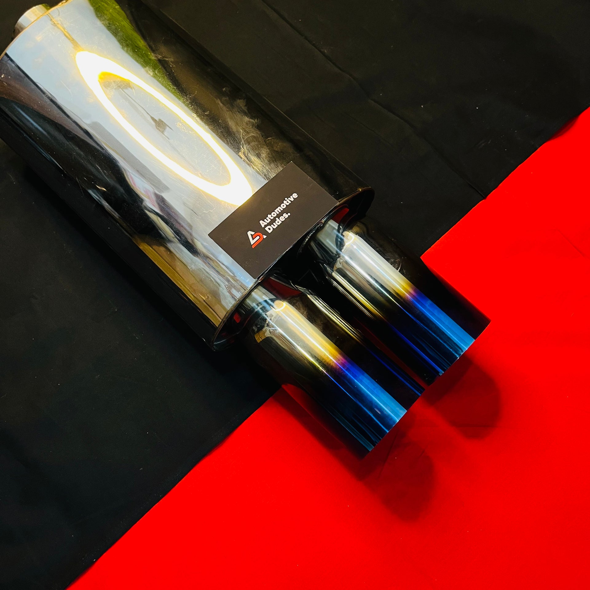 HKS Dual Tip Free Flow Exhaust Muffler | Burnt Tip Universal Silencer ...